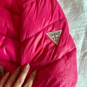 Guess | Jackets & Coats | Nwot Guess Pink Puffer Jacket Never Worn ...